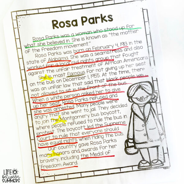 Rosa Parks Activities for the Classroom - Life Between Summers