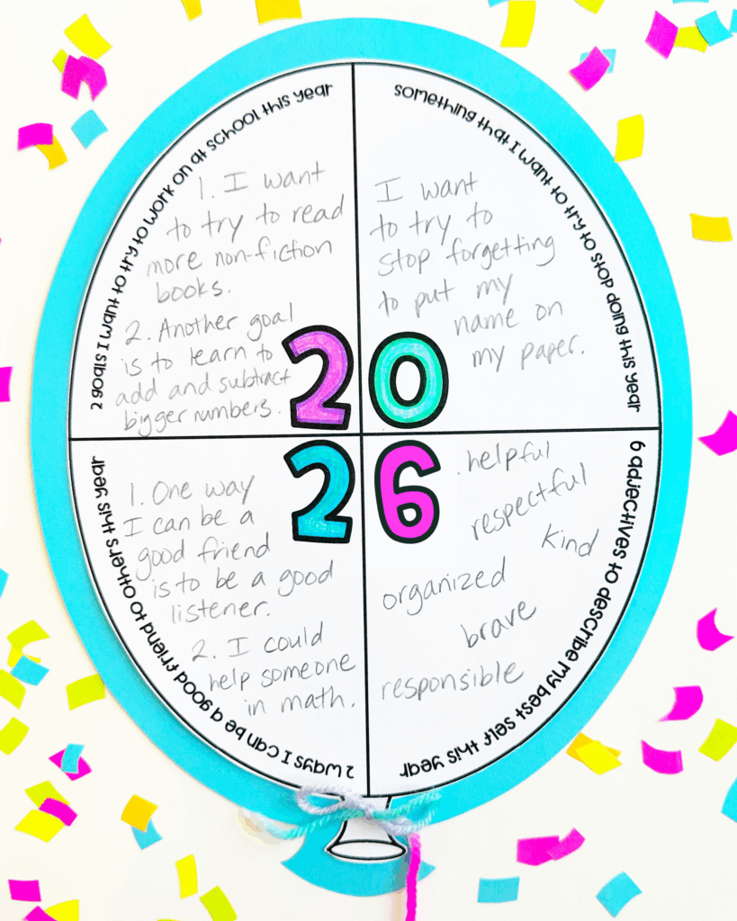 New Year's Activities 2026 Goals and Resolutions Balloons & Bulletin ...