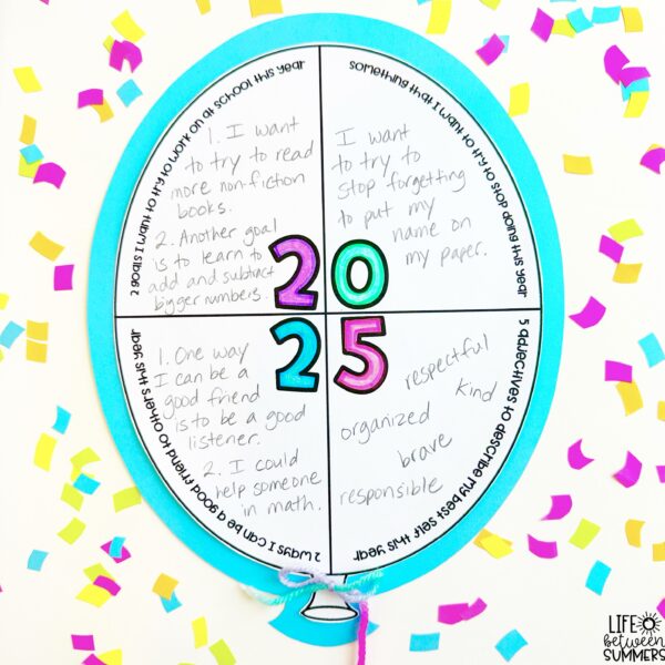 New Year's Activities 2025 Goals and Resolutions Balloons & Bulletin ...