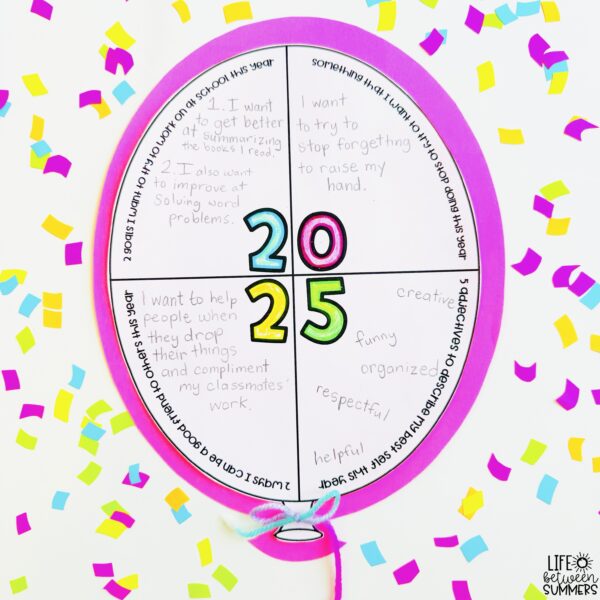 New Year's Activities 2025 Goals and Resolutions Balloons & Bulletin ...