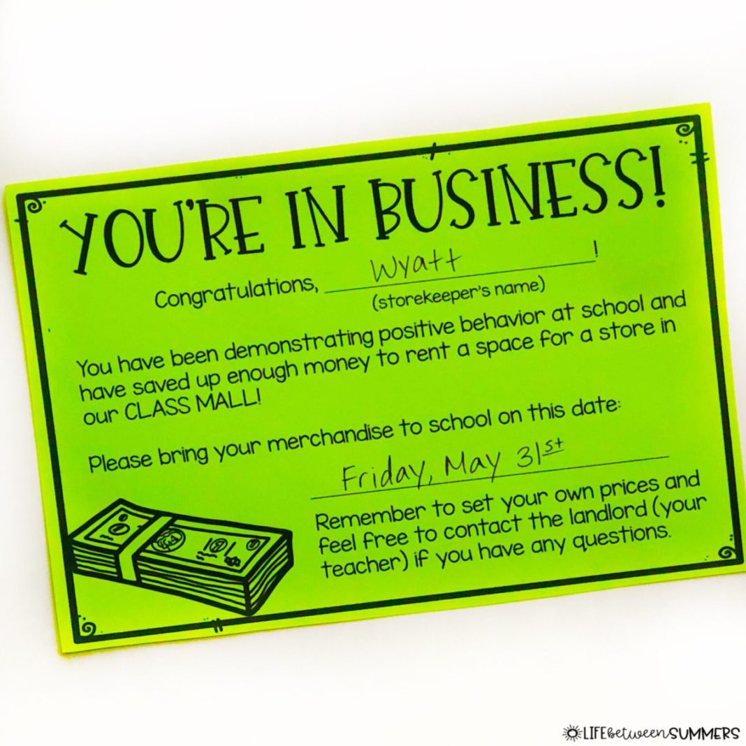 Classroom Economy - A Motivating Incentive for Positive Behavior - Life ...