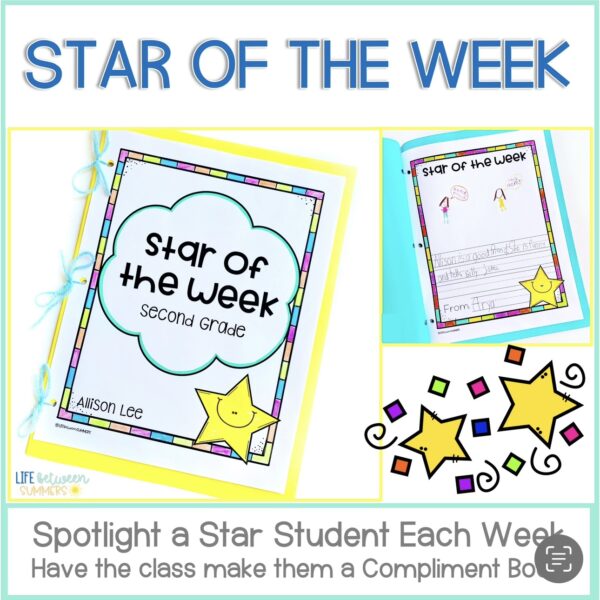 Star of the Week/Star Student Compliment Book from Classmates & Parent ...