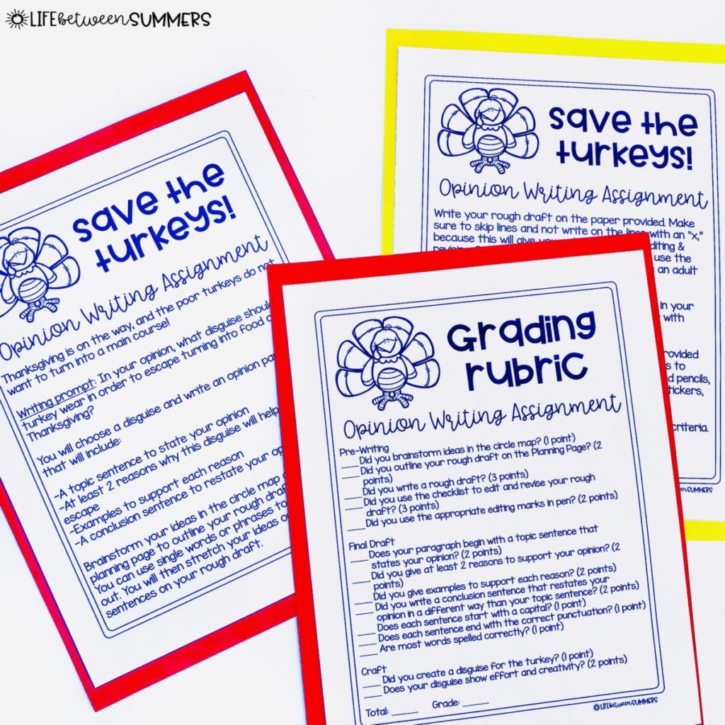 Turkey Disguises: Thanksgiving Opinion Writing & Craft - Life Between ...