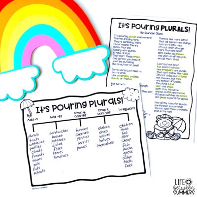 Spring Activities for Plural Nouns - Life Between Summers