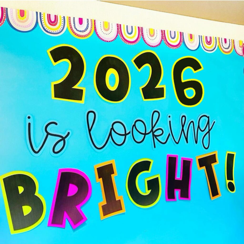 2026 New Year's Activity and Bulletin Board - Sunglasses Writing Craft ...