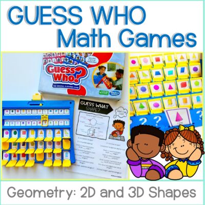 GUESS WHO Geometry Game for Plane and 3D Shape Practice - Life Between ...