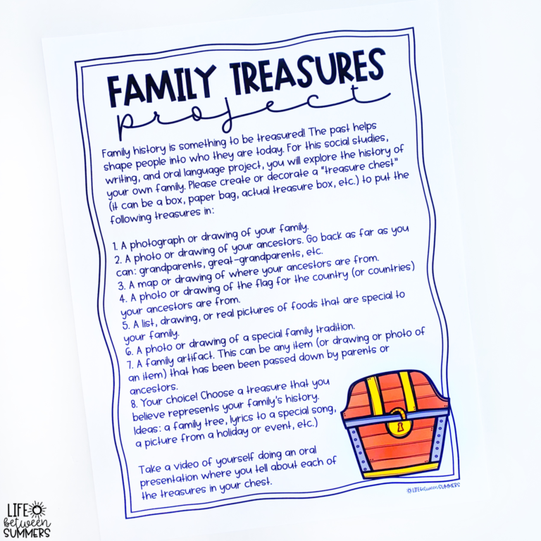 Family History Project for Distance Learning - Life Between Summers