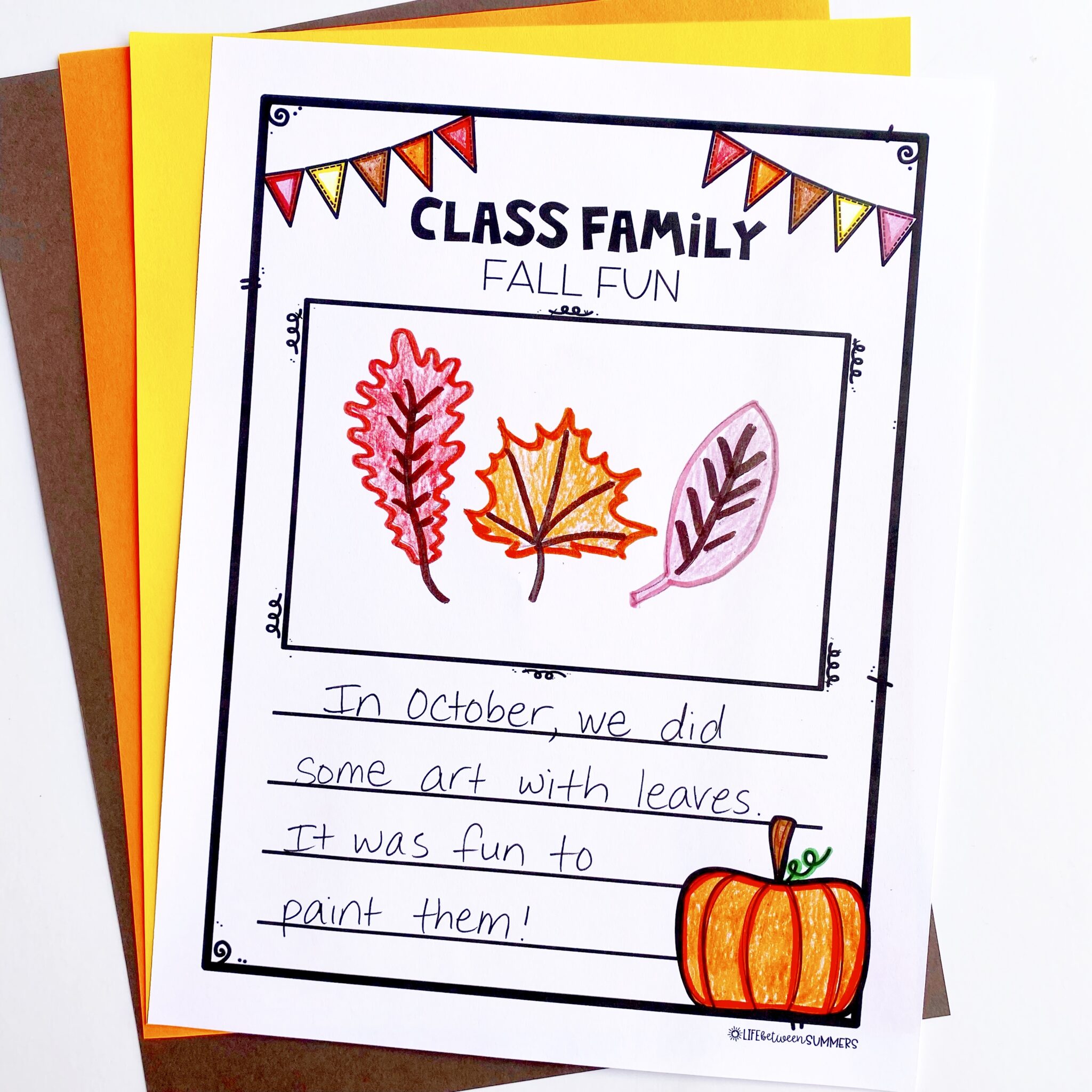 Our Class is a Family Activity - Life Between Summers