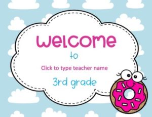Donut Editable Back to School Postcards to Students - Life Between Summers
