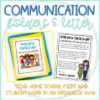 Parent Communication Folders and Letter from Teacher Editable - Life ...
