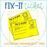 Fix It Ticket Classroom Management Tool for Behavior - Life Between Summers