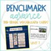 Benchmark Advance 3rd Grade Vocabulary Word, Picture & Definition Cards ...