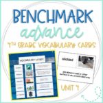 Benchmark Advance 4th Grade Vocabulary Word, Picture & Definition Cards ...