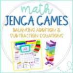 Math Jenga Game Cards for Balancing Equations with Addition and ...