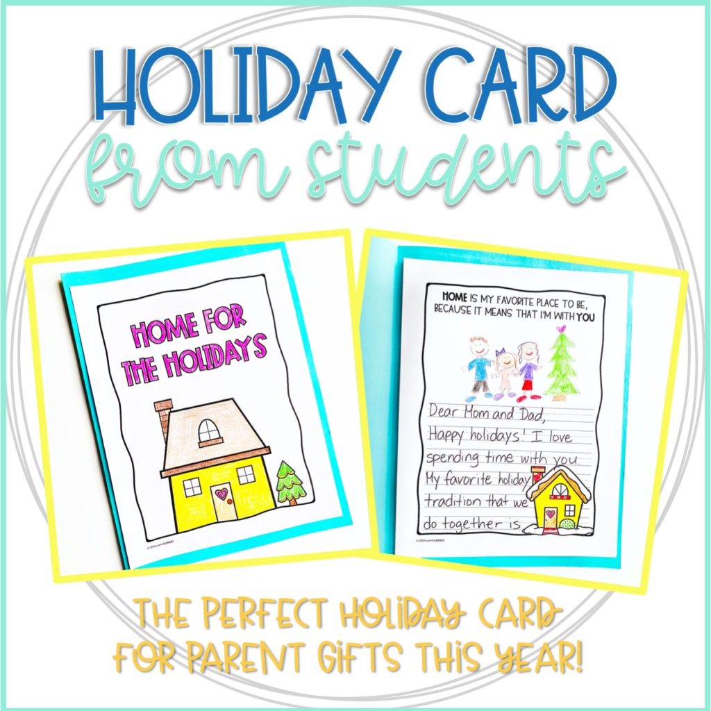 "Home for the Holidays" Card from Students to Parents - Life Between ...