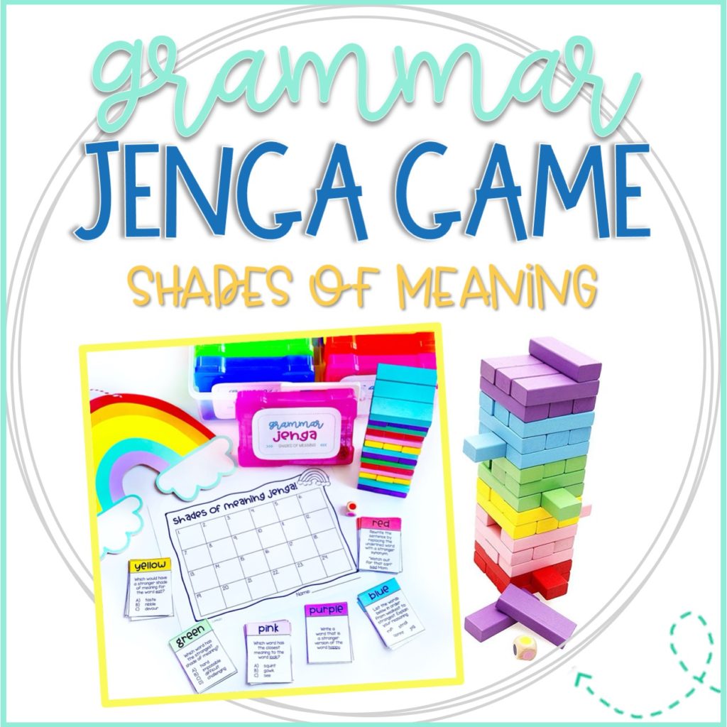 Grammar Jenga Game for Shades of Meaning - Life Between Summers