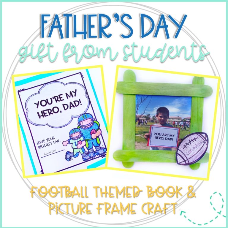 Football Father's Day Book and Picture Frame Craft - Life Between Summers