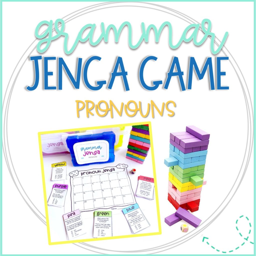 Grammar Jenga Game for Pronouns - Life Between Summers
