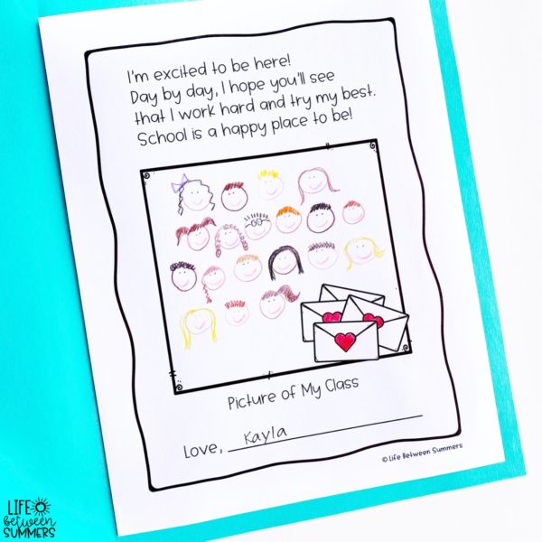 Back to School Activities: A Letter From Your Teacher Book Companion ...