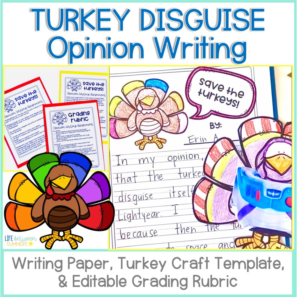 Disguise a Turkey Opinion Writing & Thanksgiving Craft EDITABLE ...