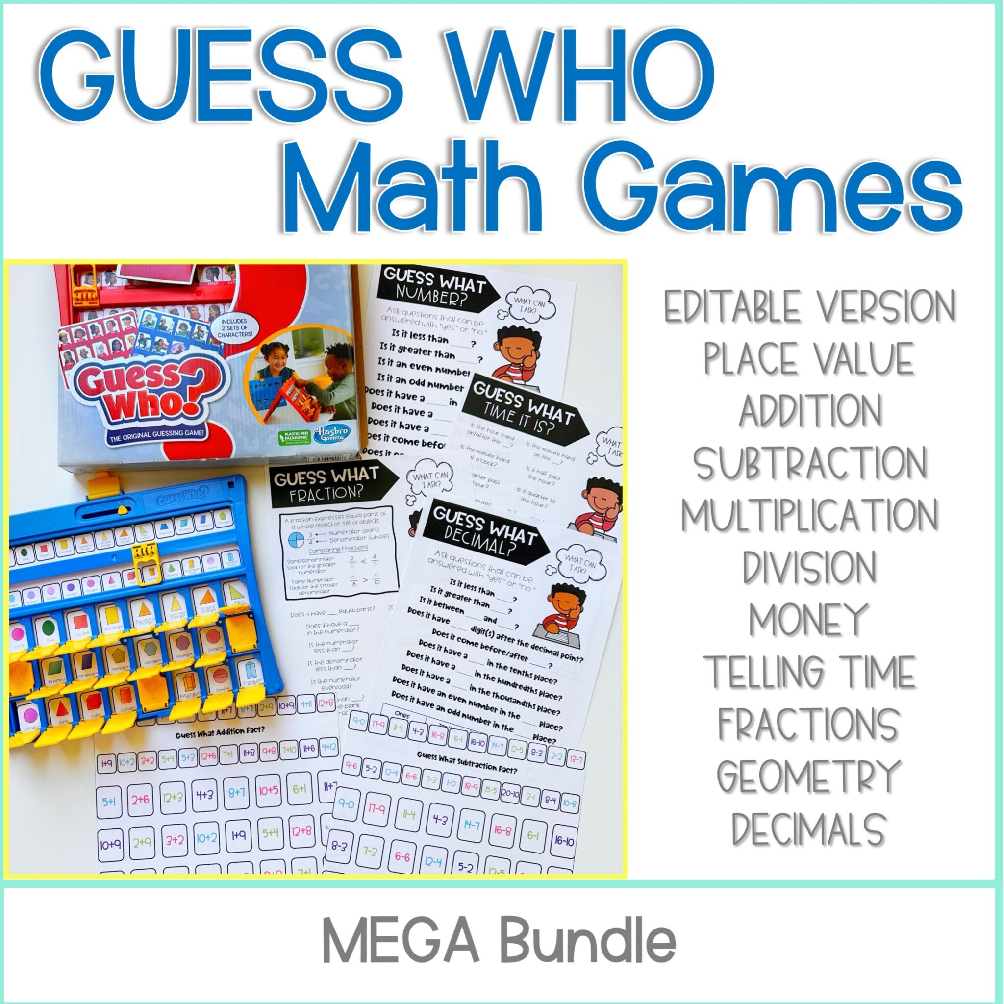 Guess Who Math Games MEGA Growing Bundle - Life Between Summers