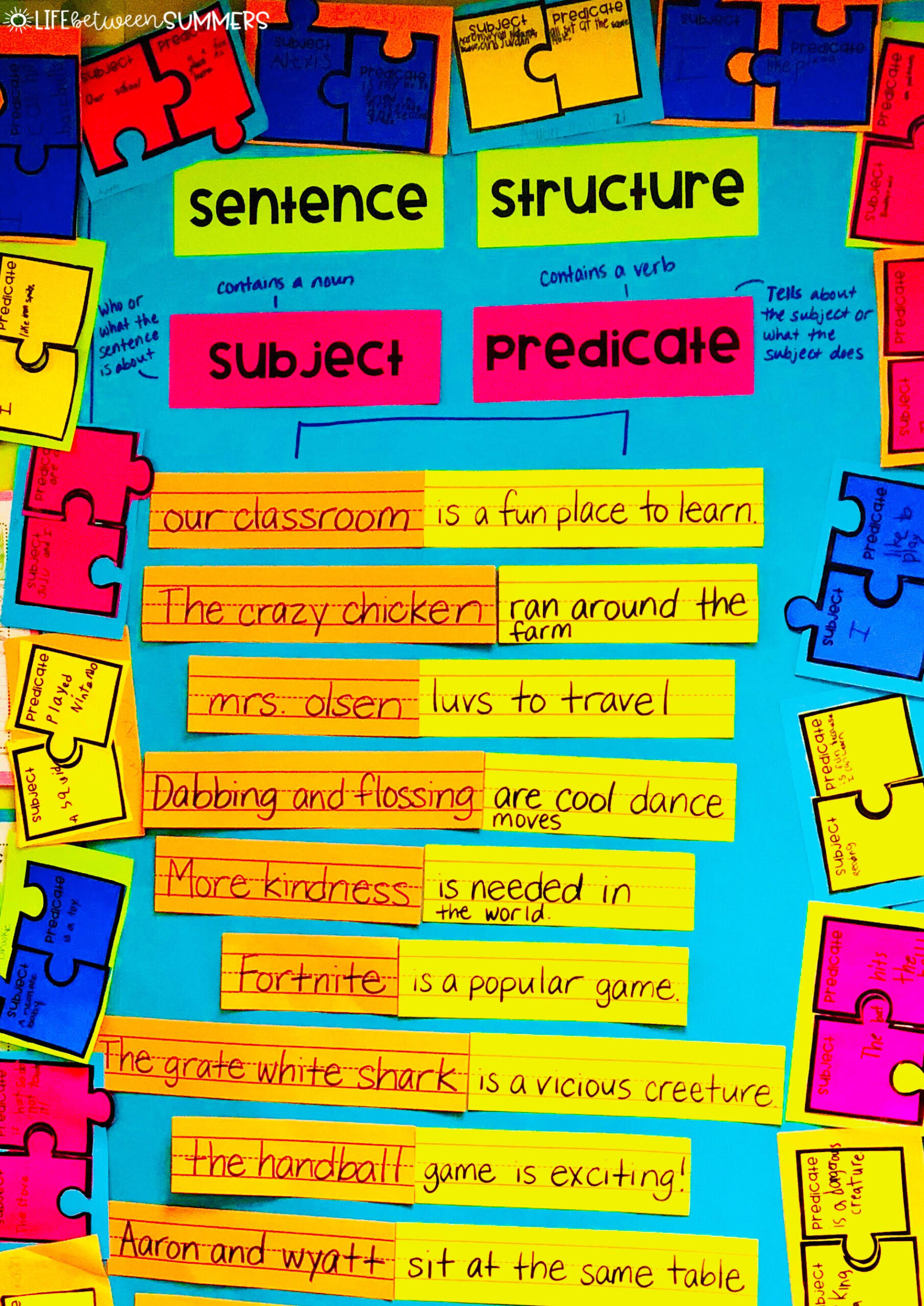 teaching-subject-and-predicate-lesson - Life Between Summers