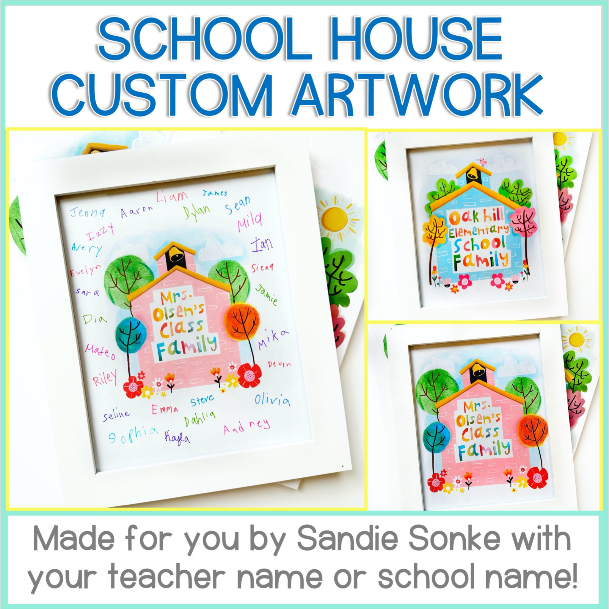 Our Class is a Family Personalized Schoolhouse Sign - Life Between Summers