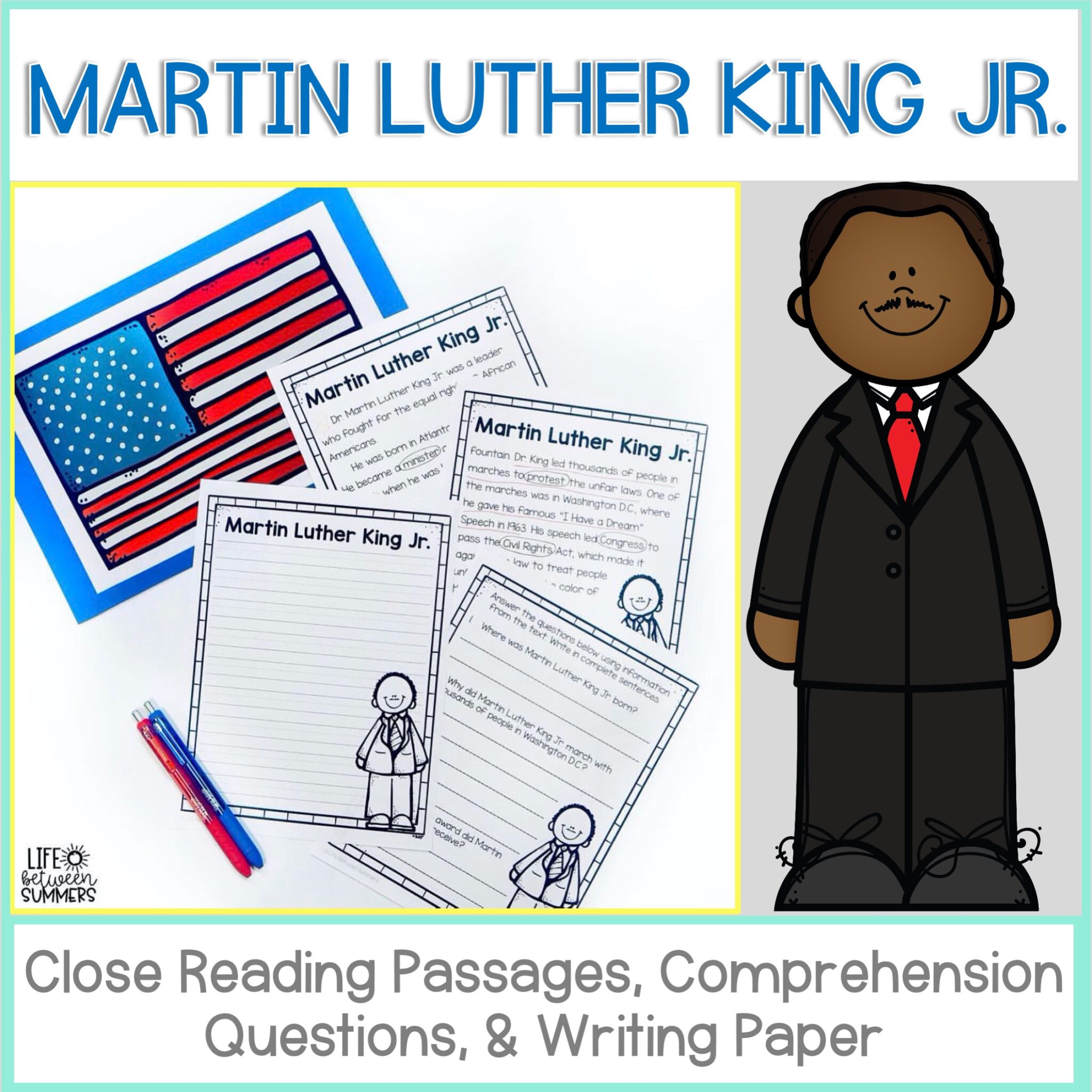 Martin Luther King Close Reading Text, Comprehension Questions ...