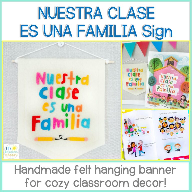 "Nuestra clase es una familia" Spanish Wall Hanging Decor - Life ...