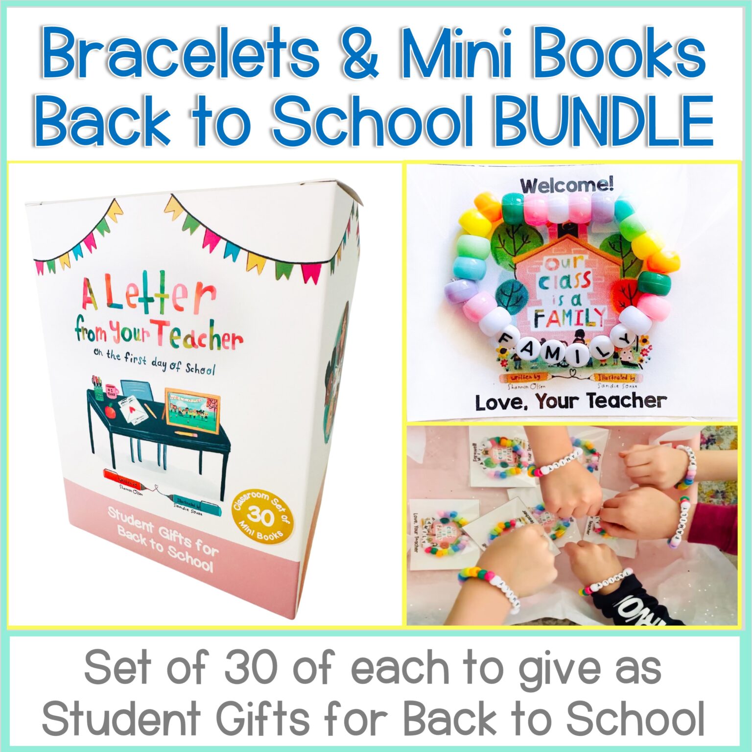 Class Set of Mini Books: A Letter From Your Teacher on the First Day of ...