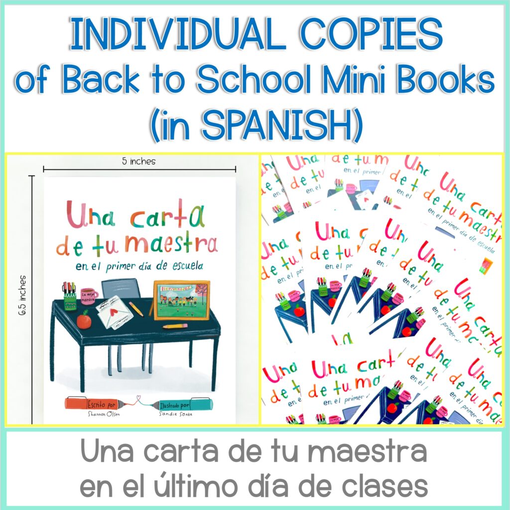 Individual Mini Books in Spanish: Una carta de tu maestra en el primer ...